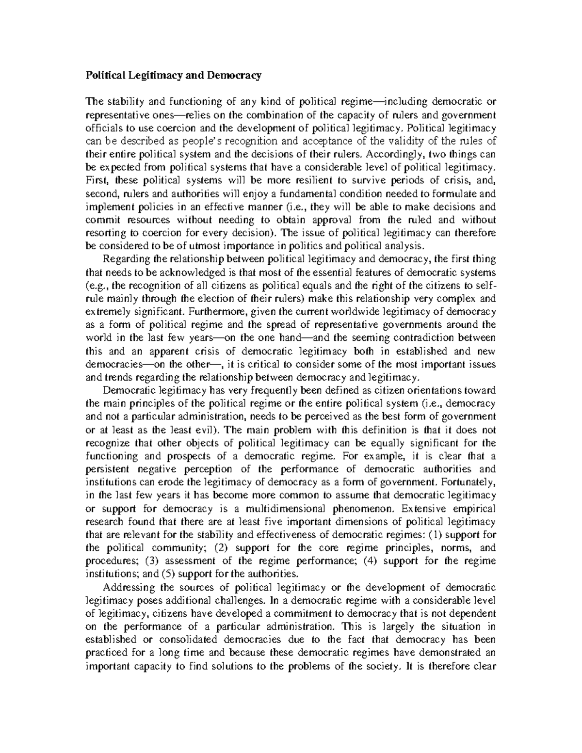 Article - Aragon Trelles, Jorge 2 - Political Legitimacy and Democracy ...