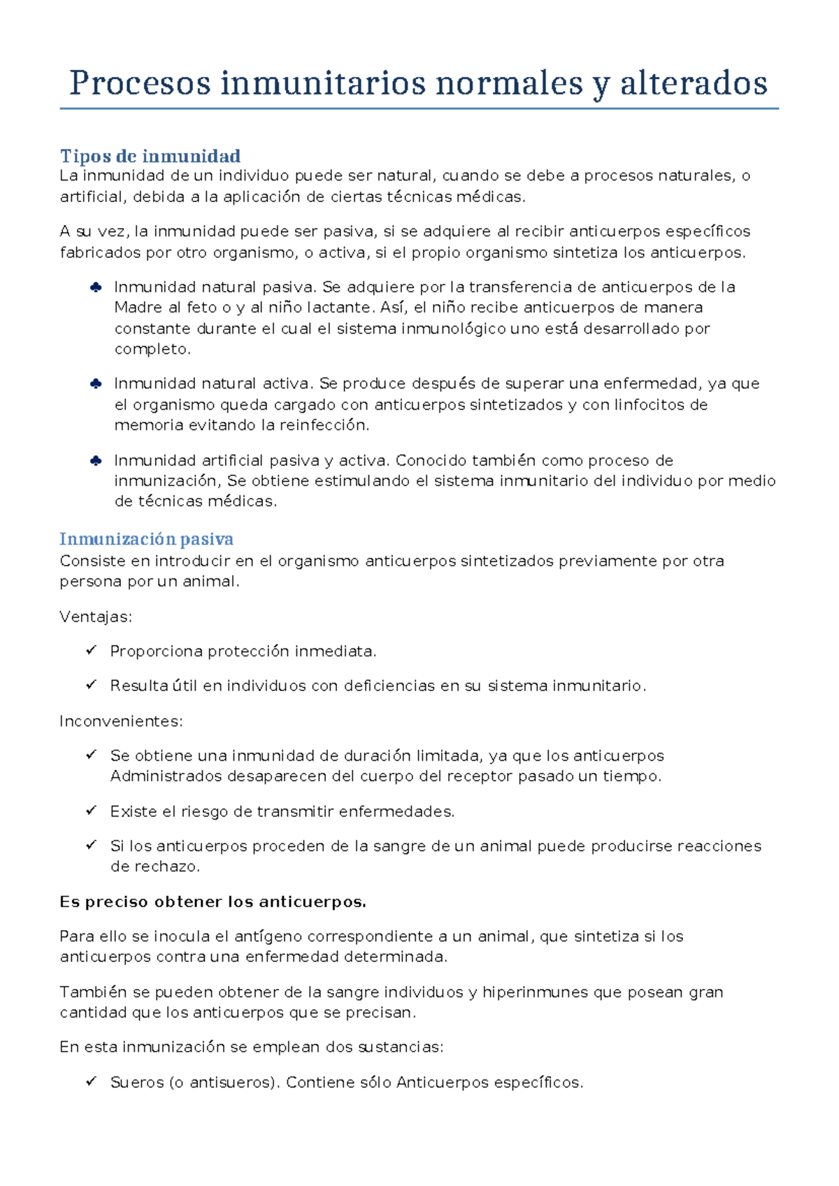 INMUNOLOGÍA 2 bachillerato - Procesos inmunitarios normales y alterados ...