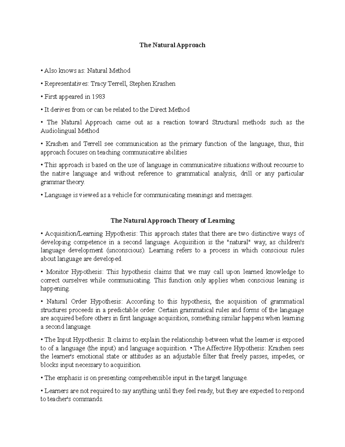 Jessa - Yyy - The Natural Approach Also knows as: Natural Method ...