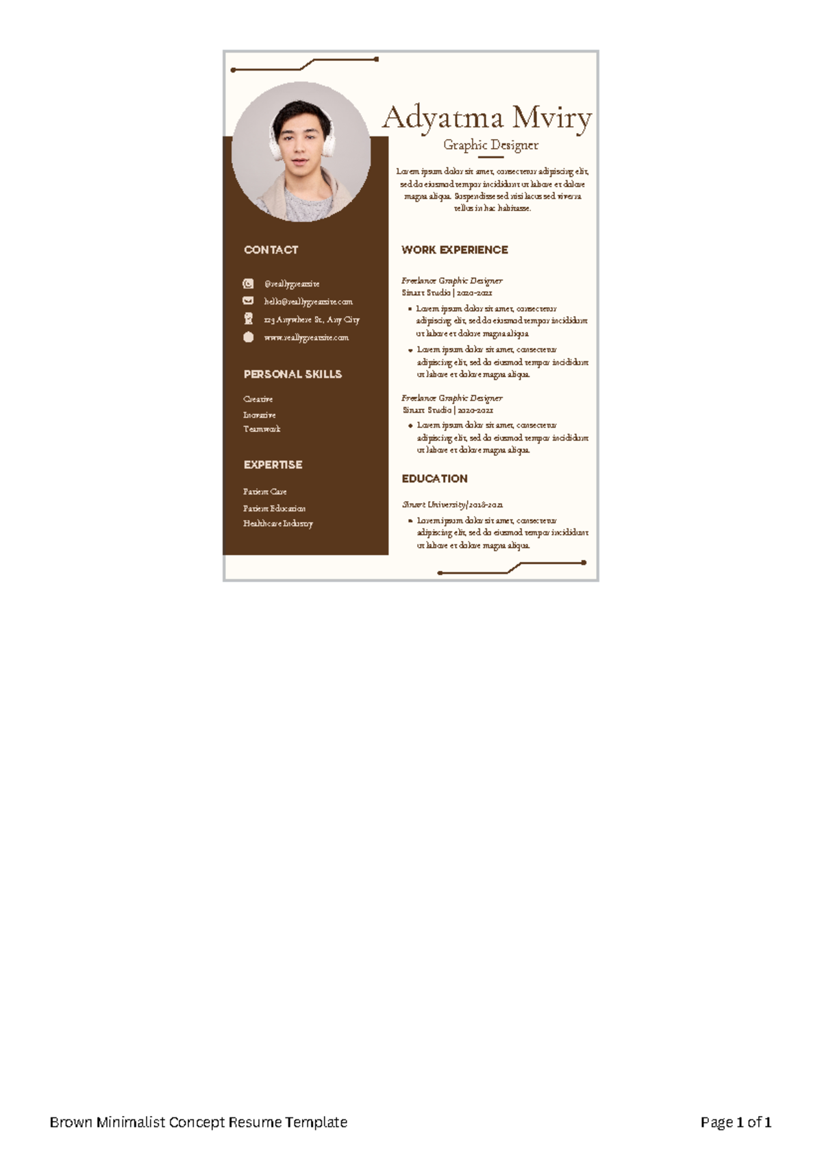 Brown Minimalist Concept Resume Template 20240528 213208 0000 ...