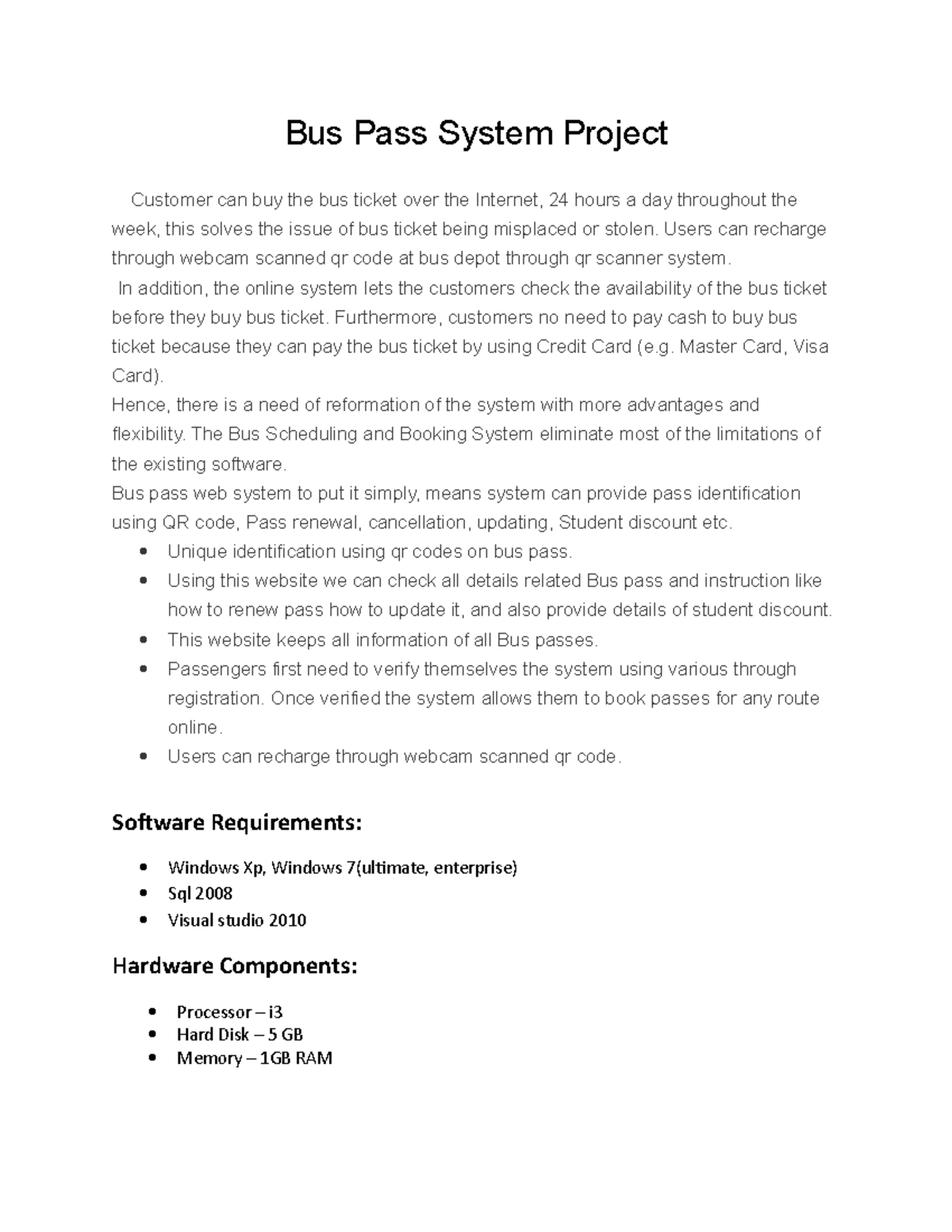 S18 - Synopsys of Bus Pass Management System - Bus Pass System Project ...