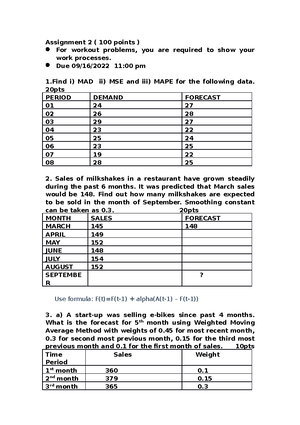 Assignment 3 Solution - Assignment 3 (100 points totally) For workout problems, you are required ...