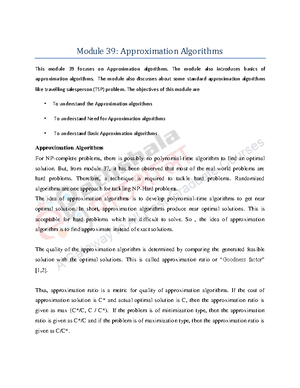 Transform and Conquer Design paradigm - The learning objectives of this module are • To explain ...