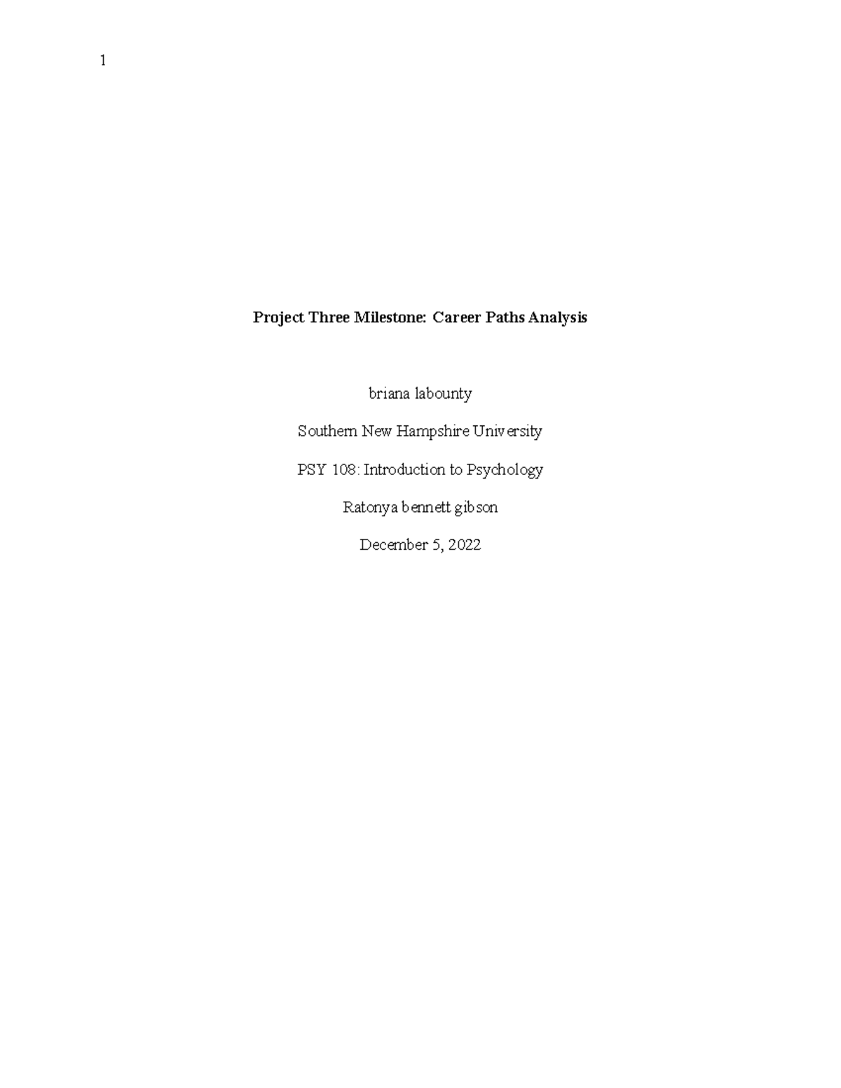 PSY108 Project Three Milestone - Job Roles and Responsibilities Drug ...