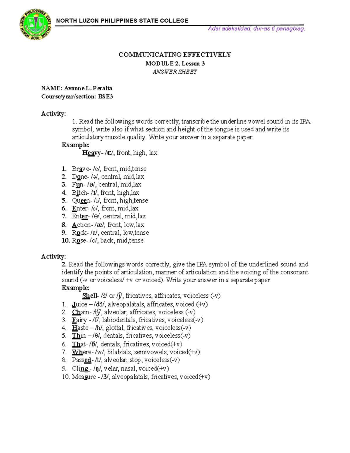 module 2 lesson 3 for social studies major - COMMUNICATING EFFECTIVELY ...