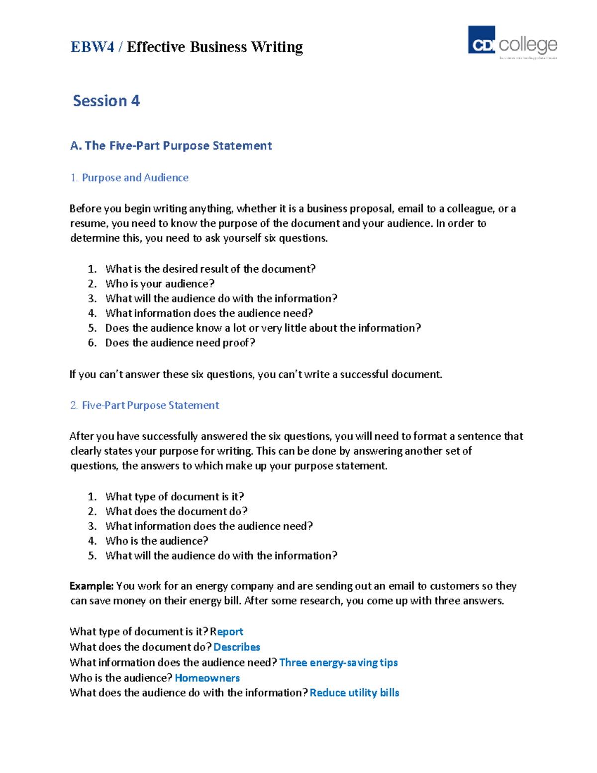 EBW4 v1-1 Session 4 Handout 2023-0809 - EBW4 / Effective Business ...