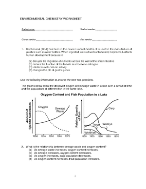 CHE1503 Safety worksheet ans - Student name ...