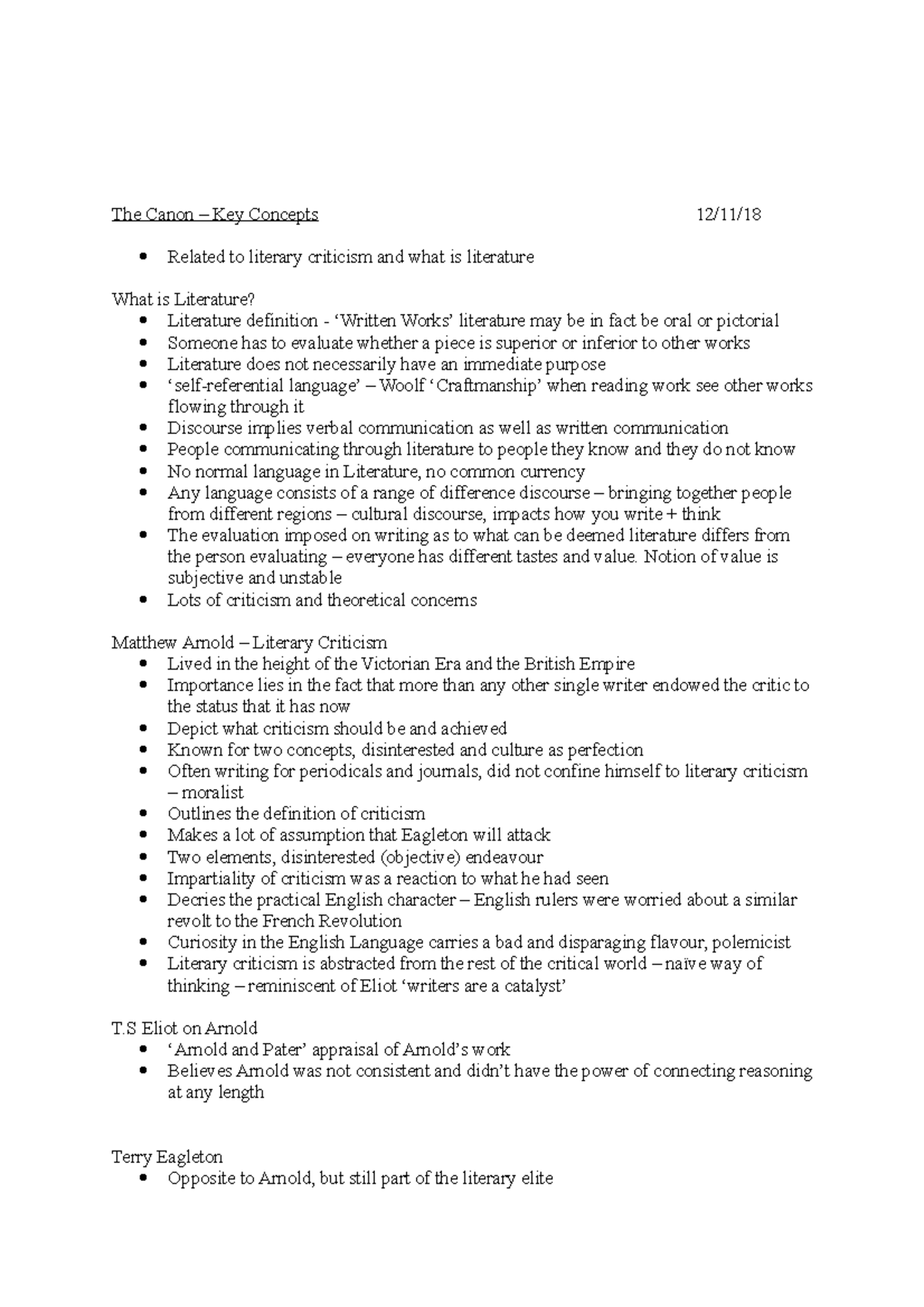 The Canon – Key Concepts 12 - The Canon – Key Concepts 12/11/ Related ...