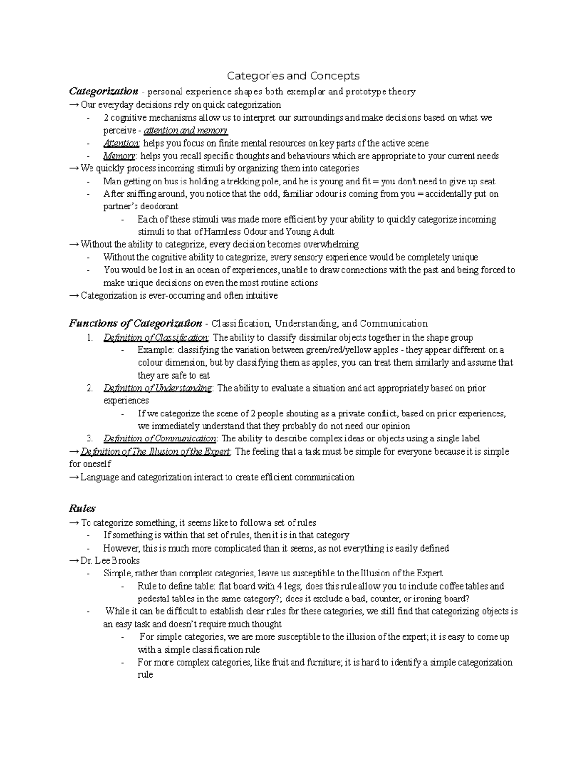 Categories and Concepts-2 - Categories and Concepts Categorization ...