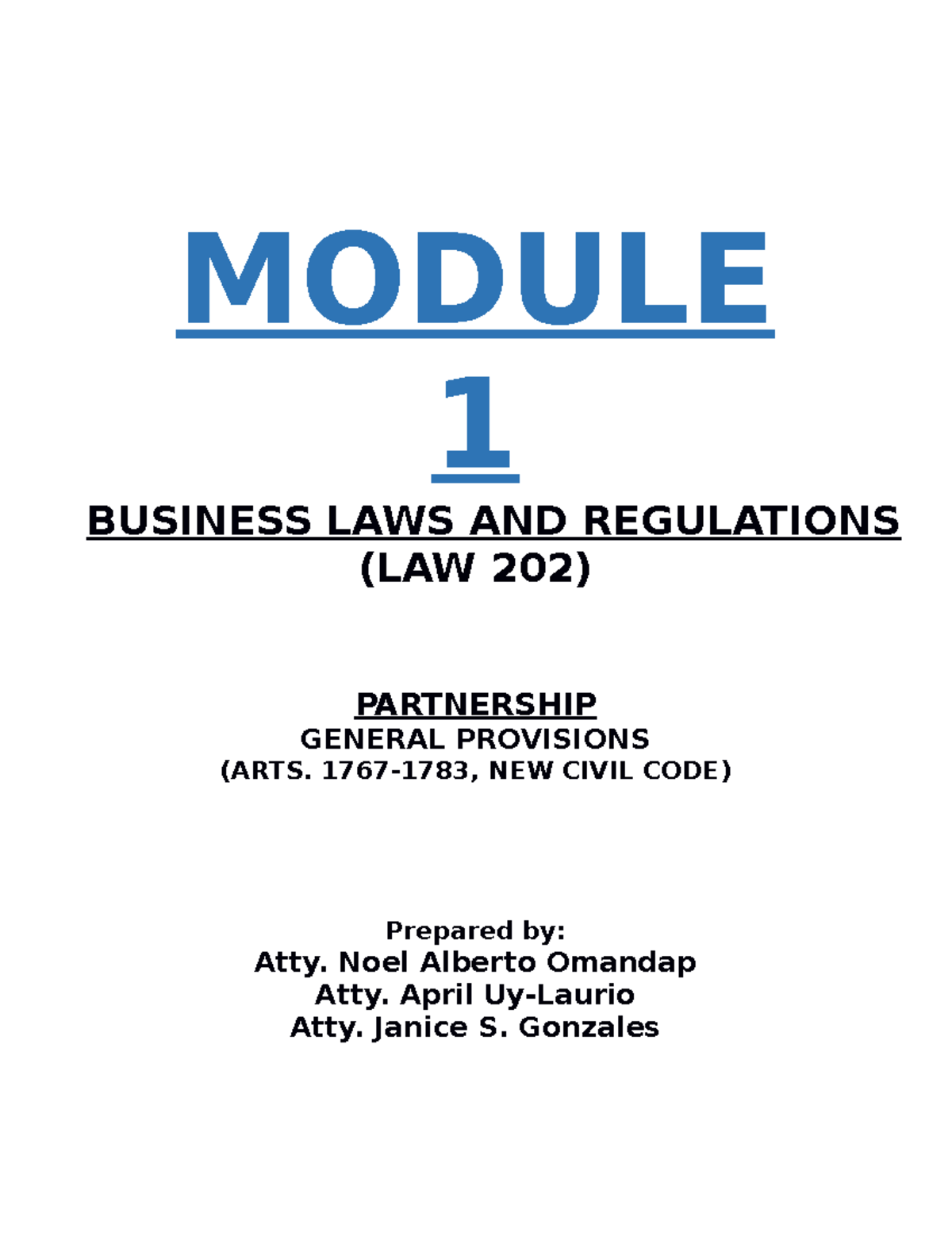Module-1 - Lecture notes for students - BS Accountancy - Studocu