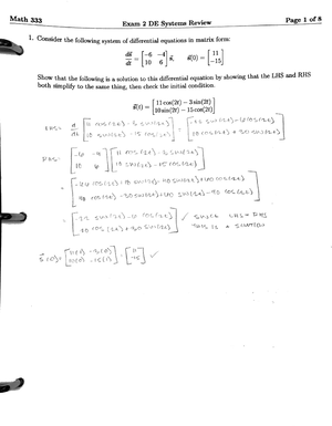 Summary of Math 333 Notes - MATH 333 - Studocu