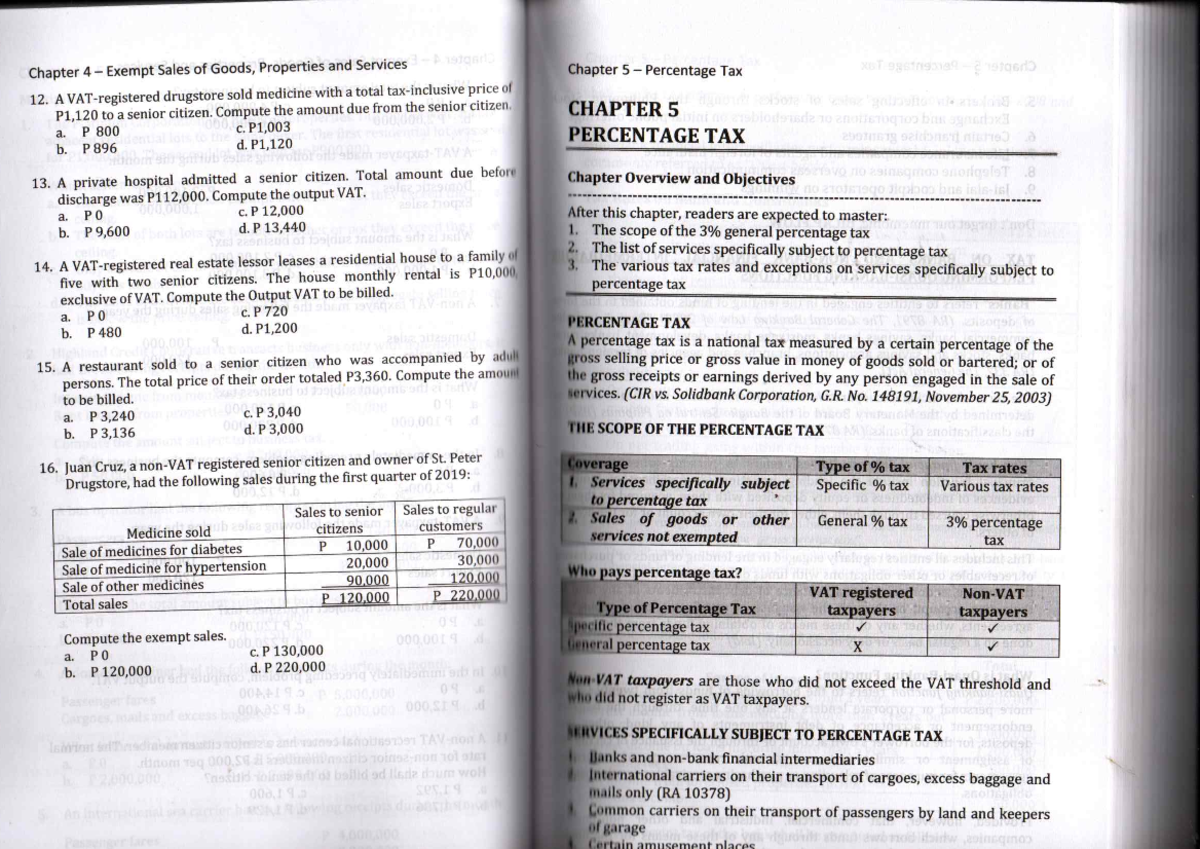 Chapter 9 Percentage Tax - Bs accountancy - Studocu