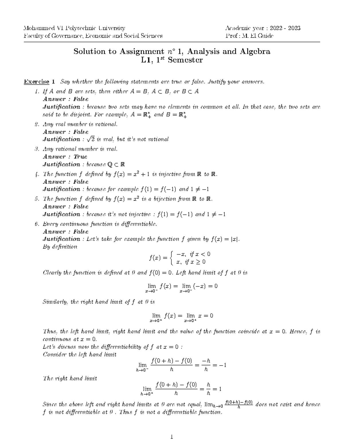 TD 2 Math correction - série maths - Mohammed VI Polytechnic University ...