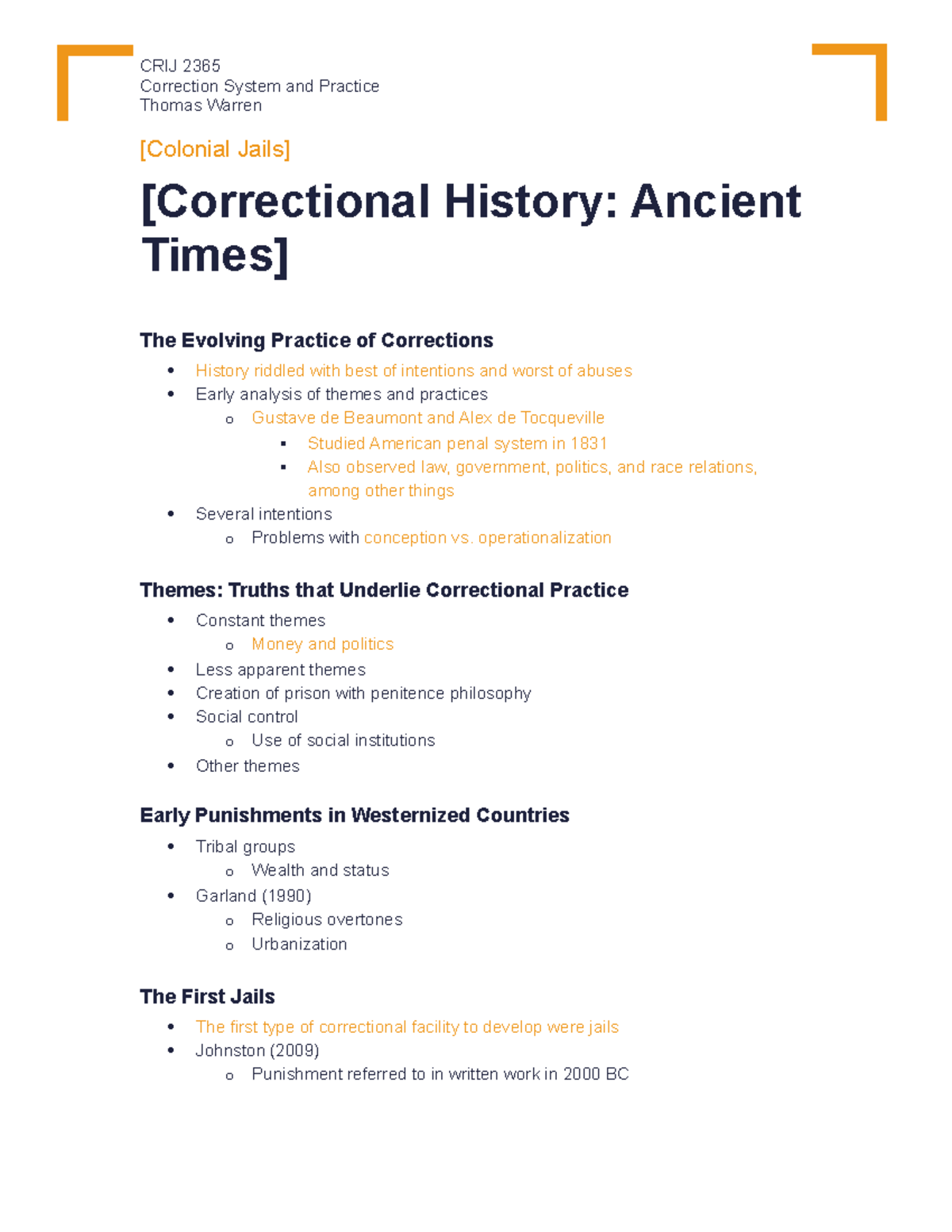 Chapter 2 - Colonial Jails - CRIJ 2365 Correction System and Practice ...