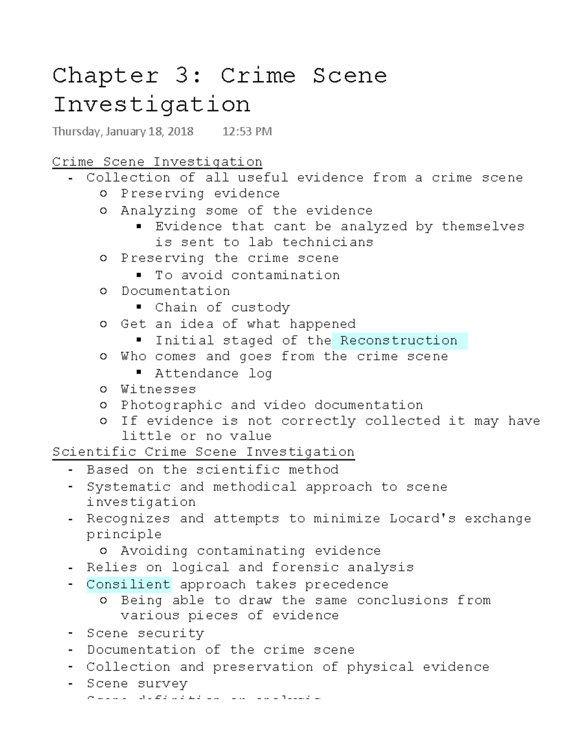 Chapter 3 Crime Scene Investigation - Warning: TT: undefined function ...