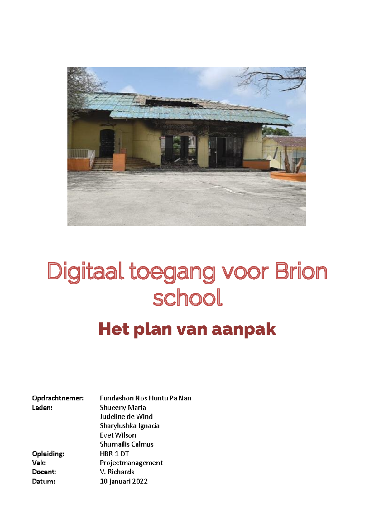 Pv A Digitaal toegang voor Brion school - Het plan van aanpak ...