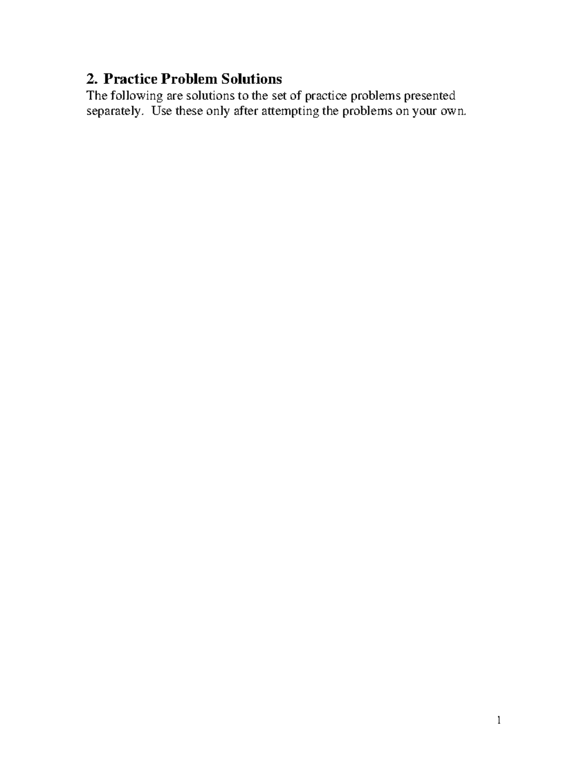 Dld sums - frdxtcyhg - 2. Practice Problem Solutions The following are ...