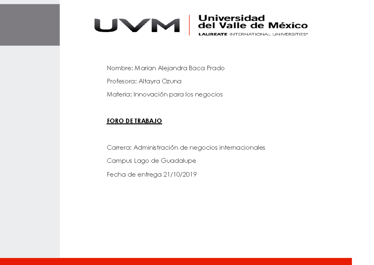 A8 MABP - ACTIVIDAD 8 INNOVACION - Nombre: Marian Alejandra Baca Prado ...