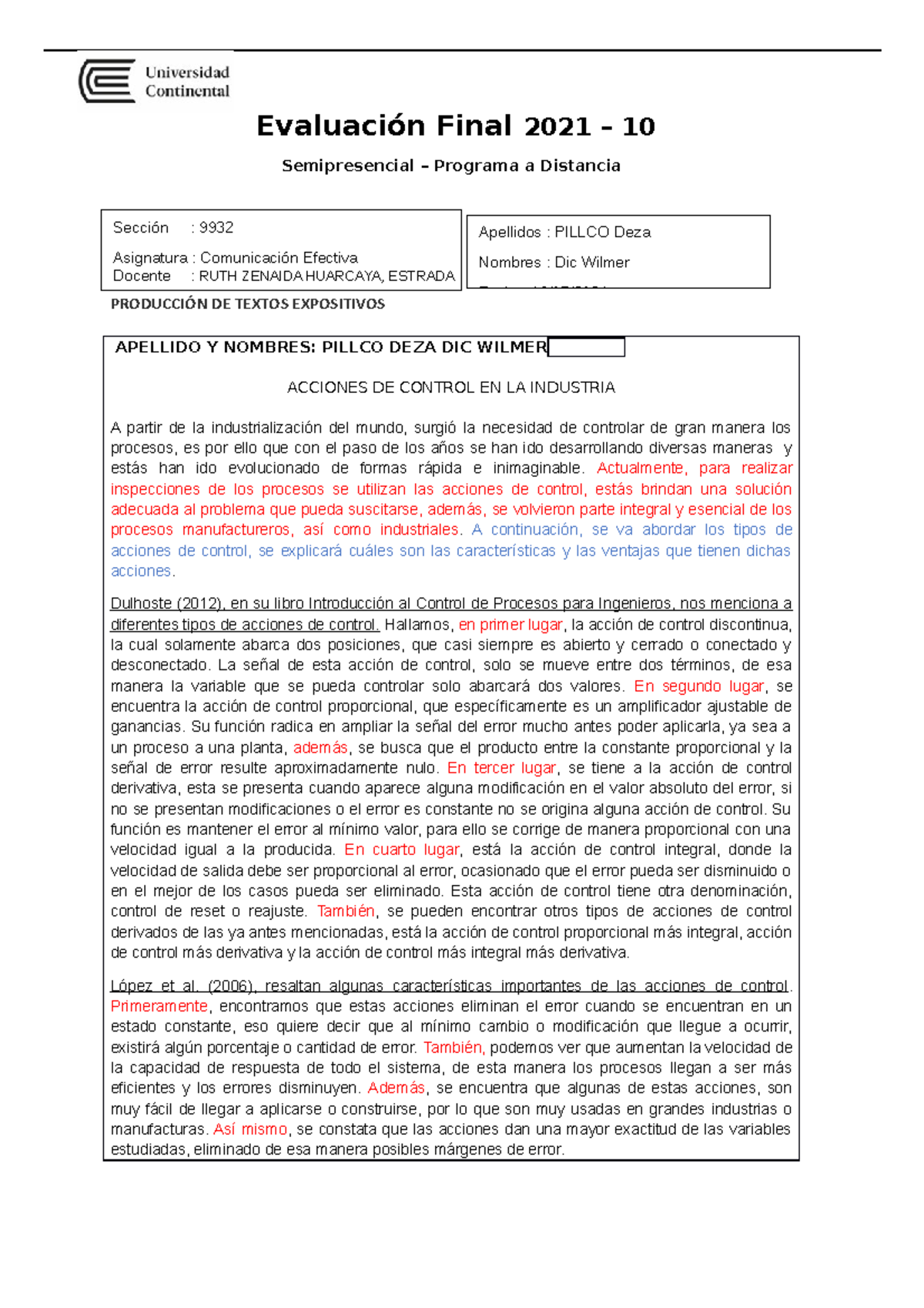 Evaluación Final 2021ccc - Evaluación Final 2021 – 10 Semipresencial – Programa a Distancia ...