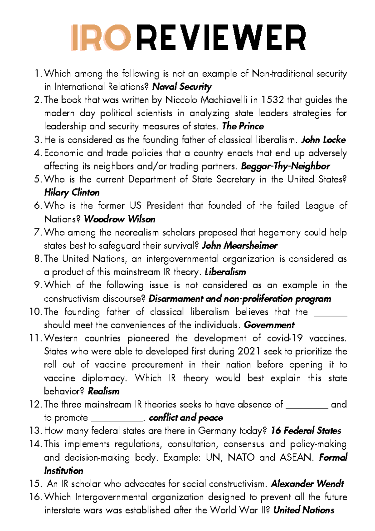 IRO- Reviewer - hgiythfgu - IROIROREVIEWERREVIEWER Which among the ...