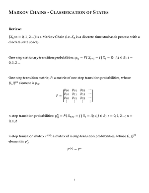 12-Markov Chains-Classification of States (Continued) - MARKOV CHAINS ...