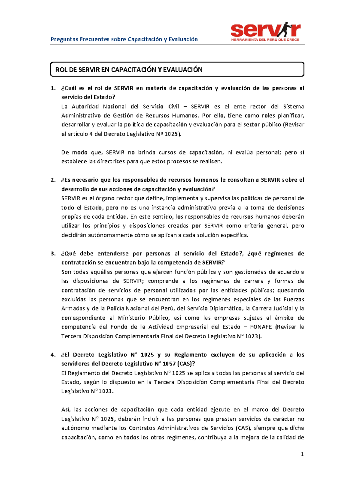 Ilide - sadasd - ¿Cuál es el rol de SERVIR en materia de capacitación y ...