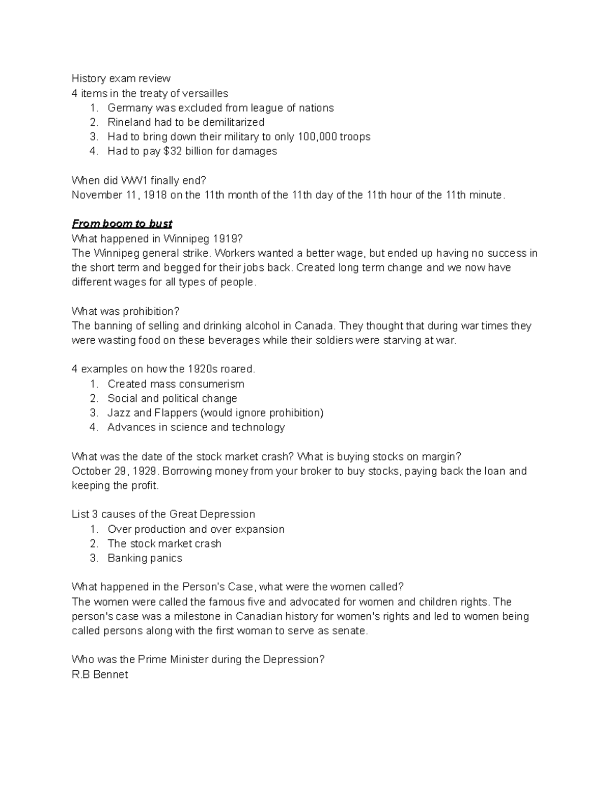 History exam review - Germany was excluded from league of nations 2 ...