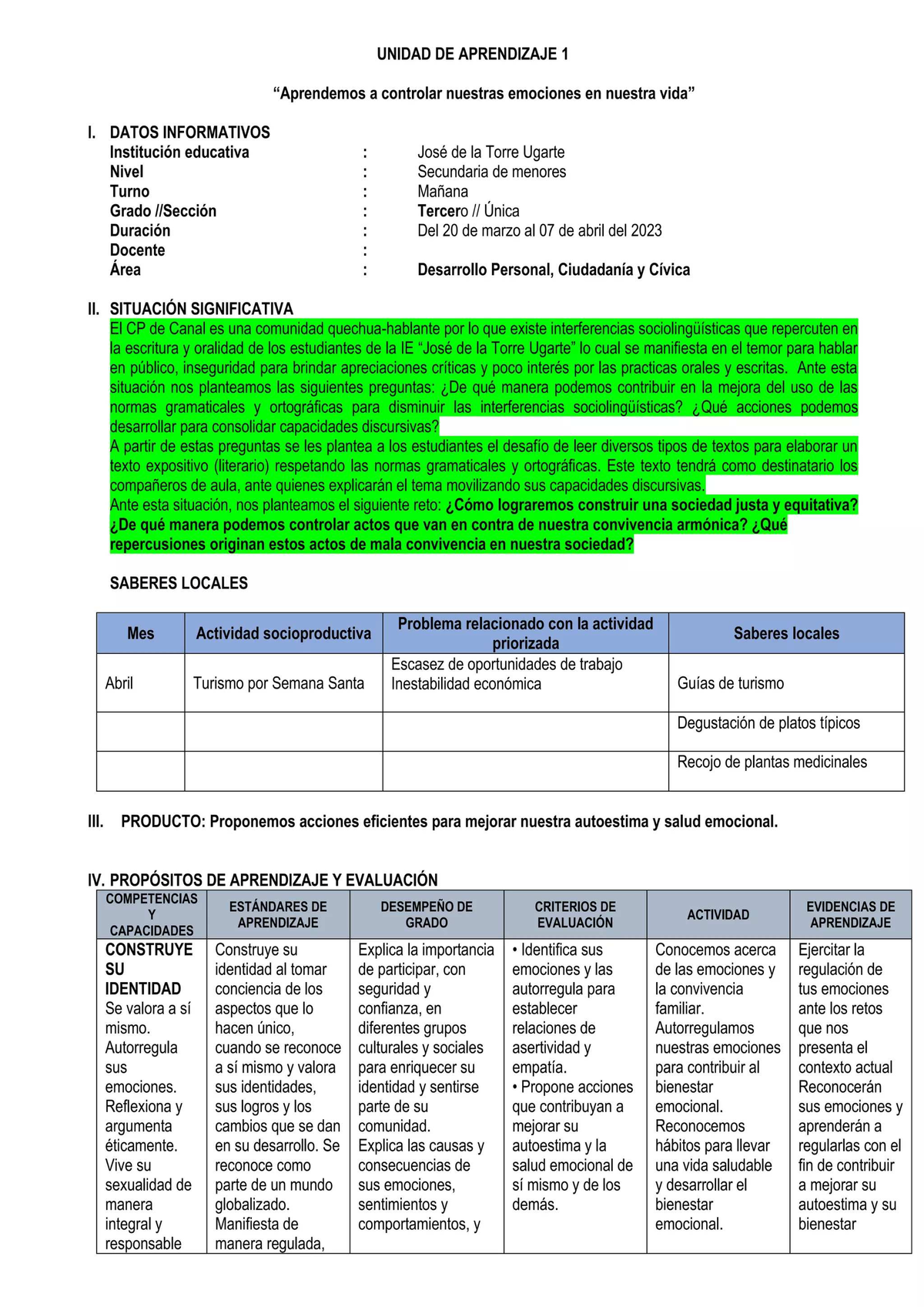 Pdf-unidad-de-aprendizaje-1-dpcc-3-2023docx compress - e.g. educacion - Studocu