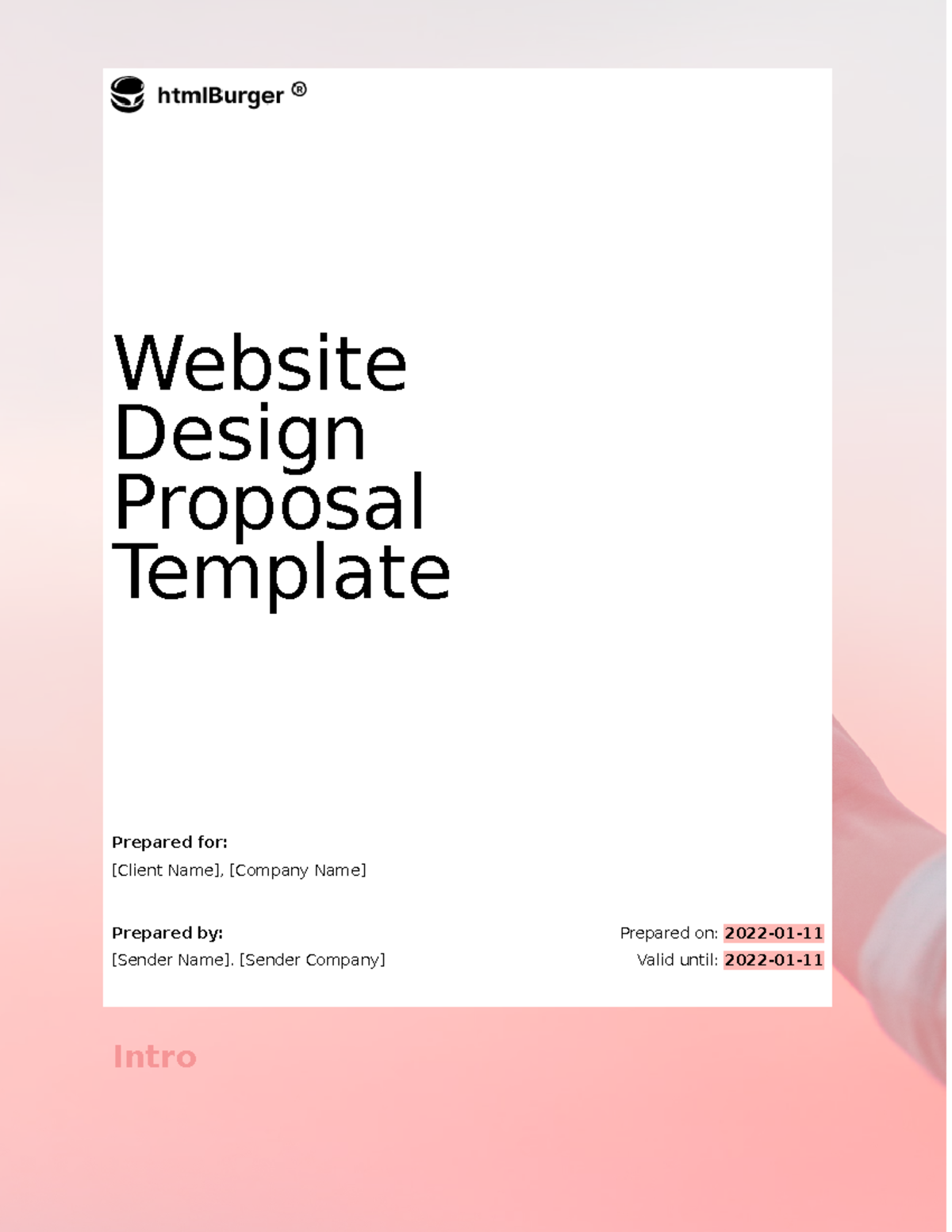 Htmlburger website design proposal - Website Design Proposal Template ...