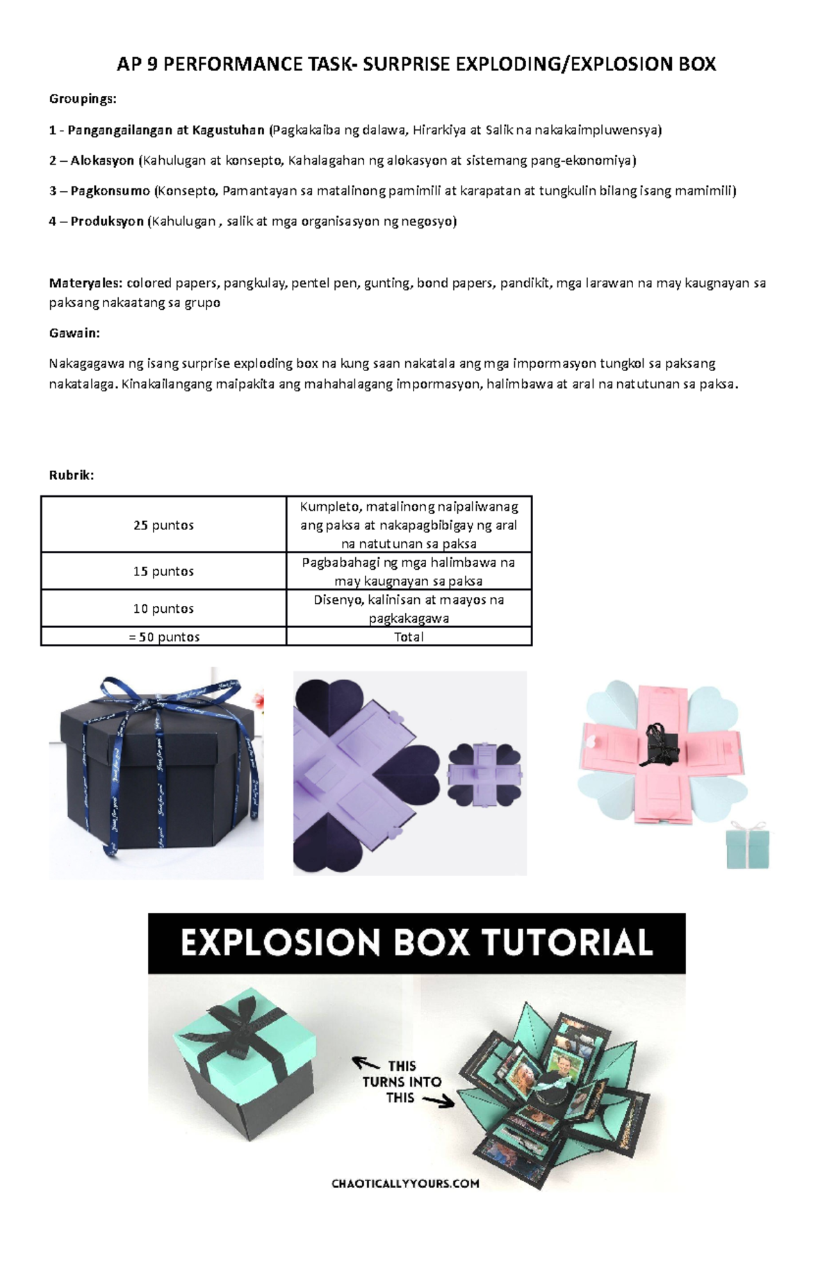 AP 9 PT Q1 - performance task - AP 9 PERFORMANCE TASK- SURPRISE ...