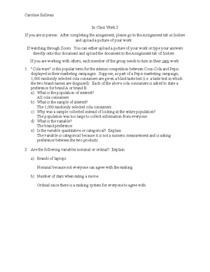 Statistics Chapter 1 Practice Problems - Crumb Given the information ...