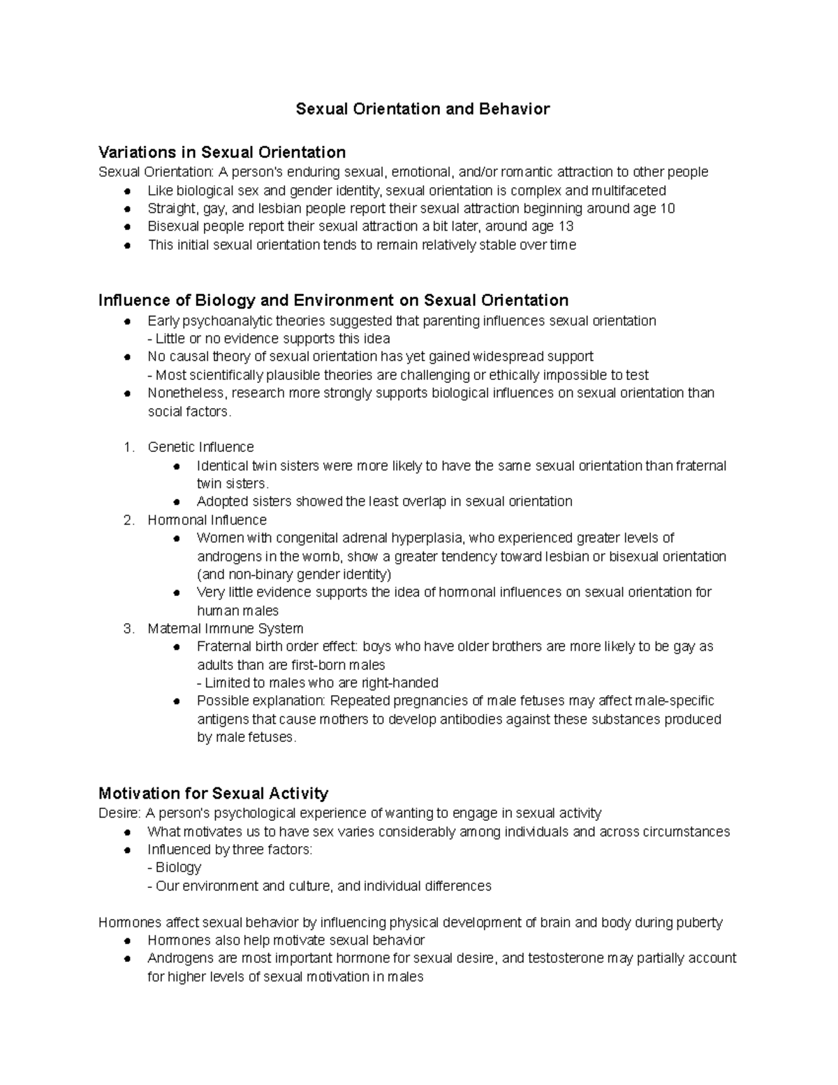 Psychology 3 31 Sexual Orientation and Behavior - Sexual Orientation ...