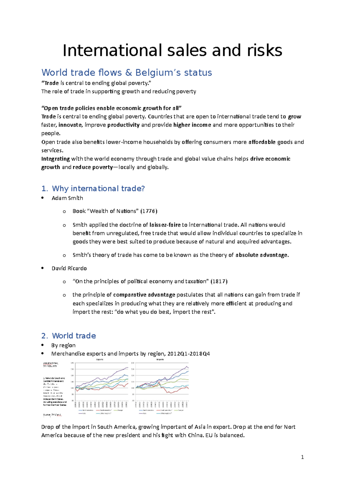 International-trade-and-risks - International sales and risks World ...