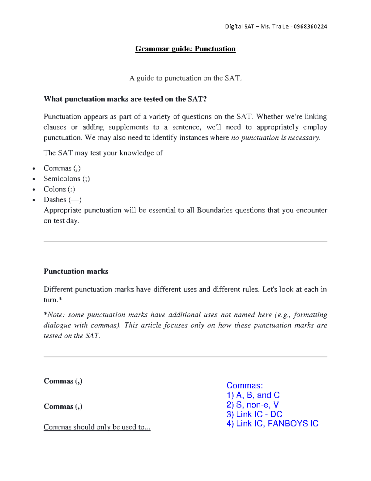 Punctuation - Lesson - nothing - Grammar guide: Punctuation A guide to ...