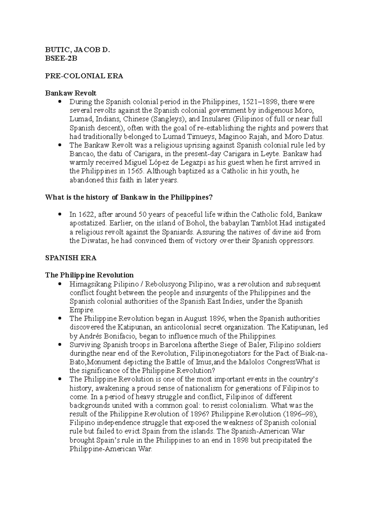 RPH Rebell - modules - BUTIC, JACOB D. BSEE-2B PRE-COLONIAL ERA Bankaw ...