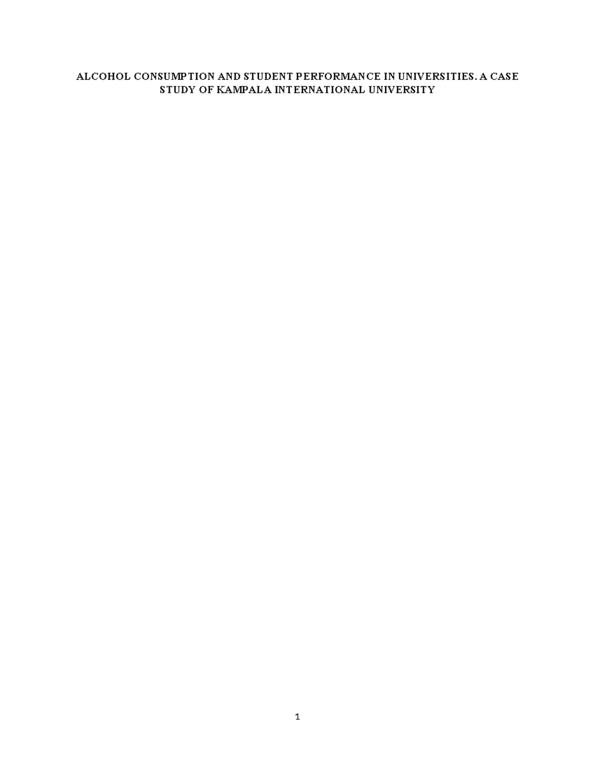 Alcohol Report - Its a good practice material that will definitely ...