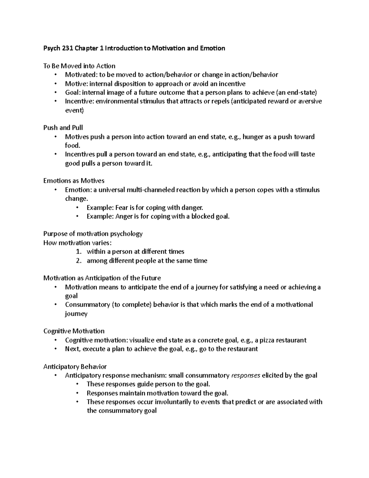 Psych 231 chapter 1 - Prof. Robinson - Psych 231 Chapter 1 Introduction ...