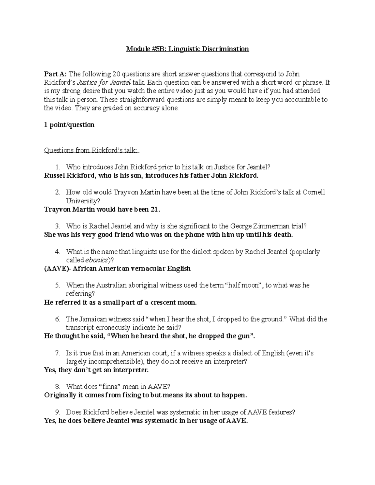 Module 5B- Linguistic Discrimination Pt 1 - Module #5B: Linguistic ...