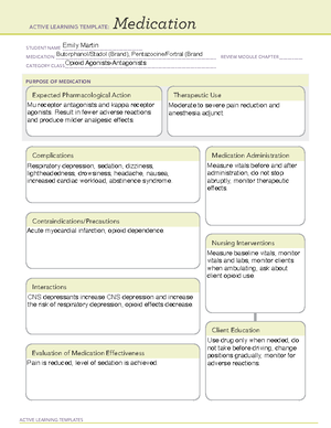 Losartan - ACTIVE LEARNING TEMPLATES Medication STUDENT NAME
