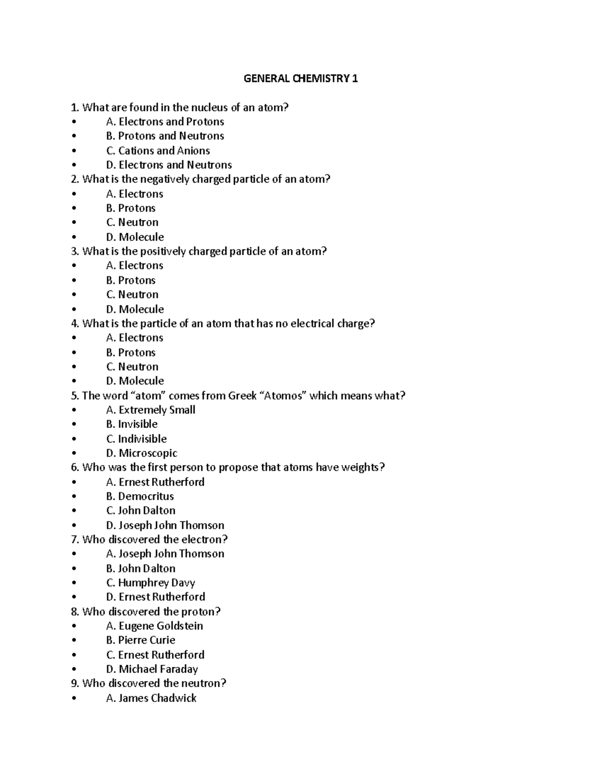 General Chemistry Practice Materials - TIP - Studocu