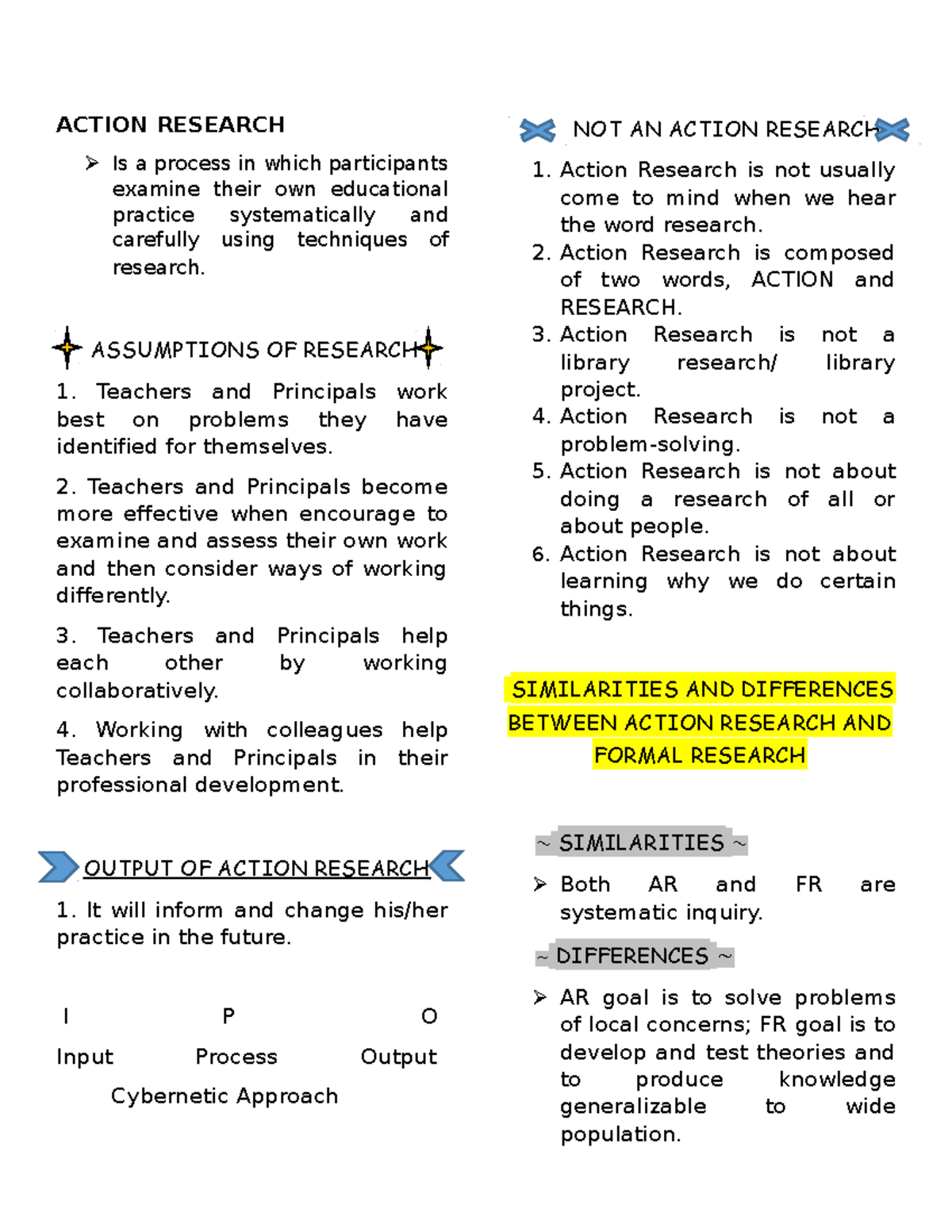 Action Research - ACTION RESEARCH Is a process in which participants ...
