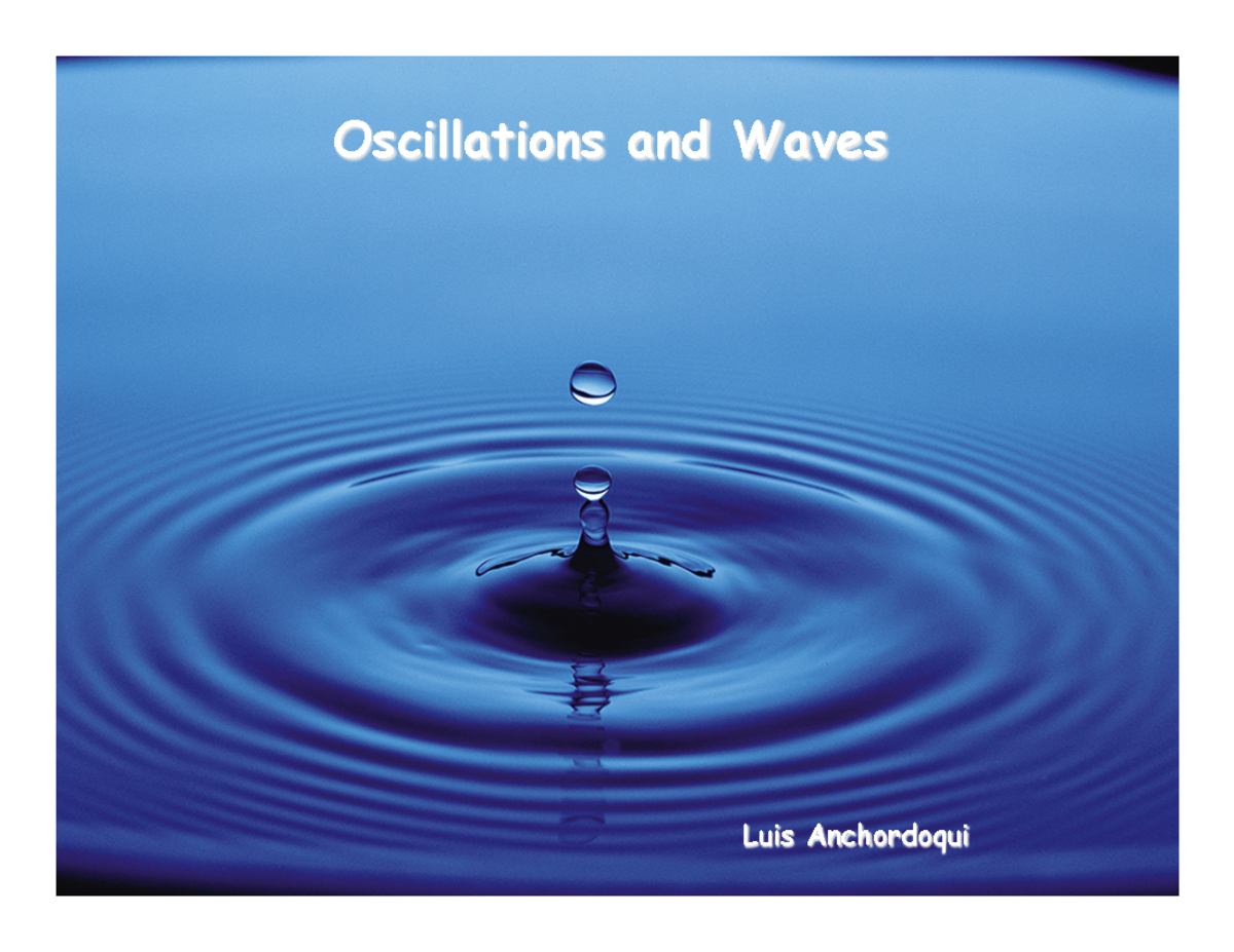 Project phy wave and oscilaltion - Oscillations and Waves Simple ...