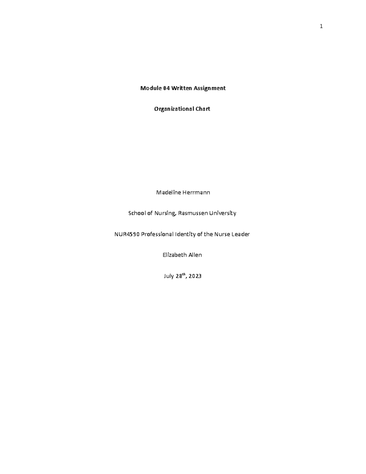 Macro, meso, micro - Module 04 Written Assignment Organizational Chart ...