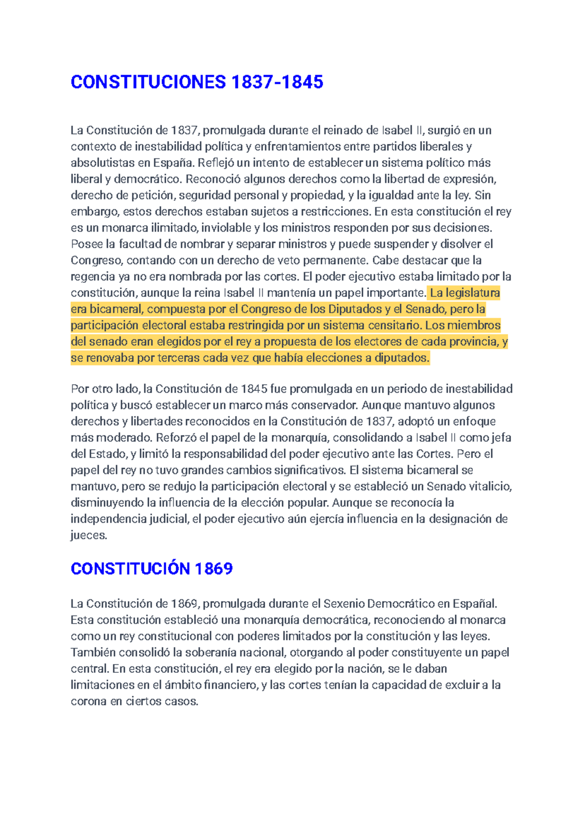 constituciones - CONSTITUCIONES 1837- La Constitución de 1837 ...