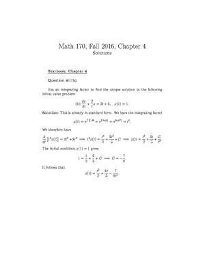 MATH 170 Assignment 1 - Math 170, Fall 2016, Chapter 1 Solutions ...