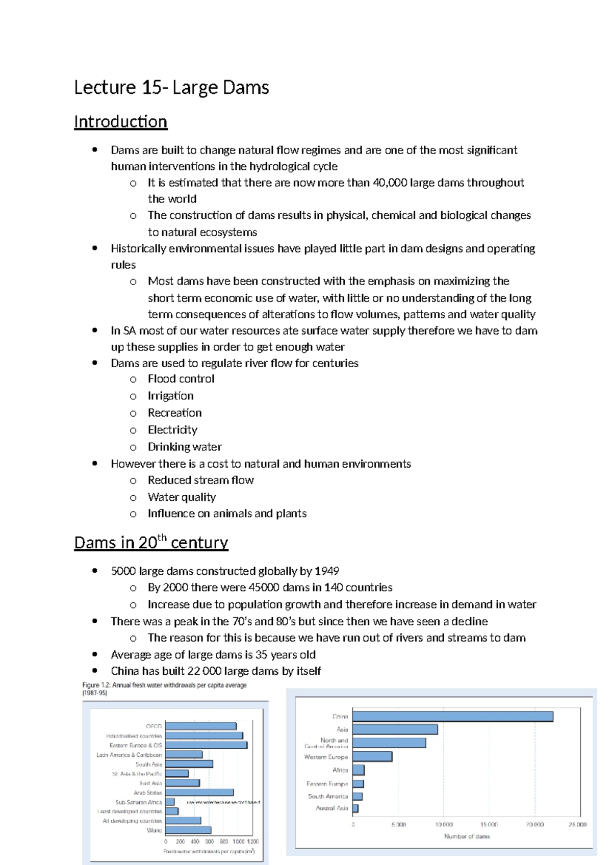 Lecture 15 - Notes on Large dams - Lecture 15- Large Dams Introduction ...