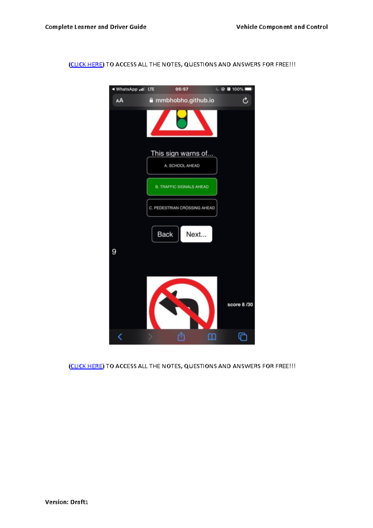 K53-SA Vehicle Controls Manual - (CLICK HERE) TO ACCESS ALL THE NOTES ...