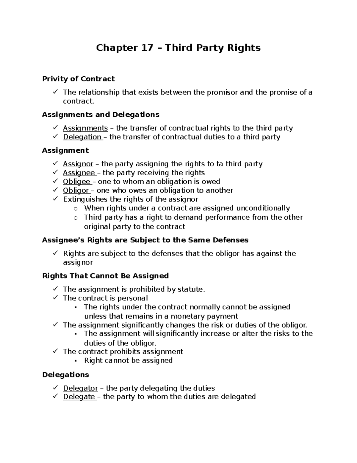 Chapter 17 – Third Party Rights - Chapter 17 – Third Party Rights ...