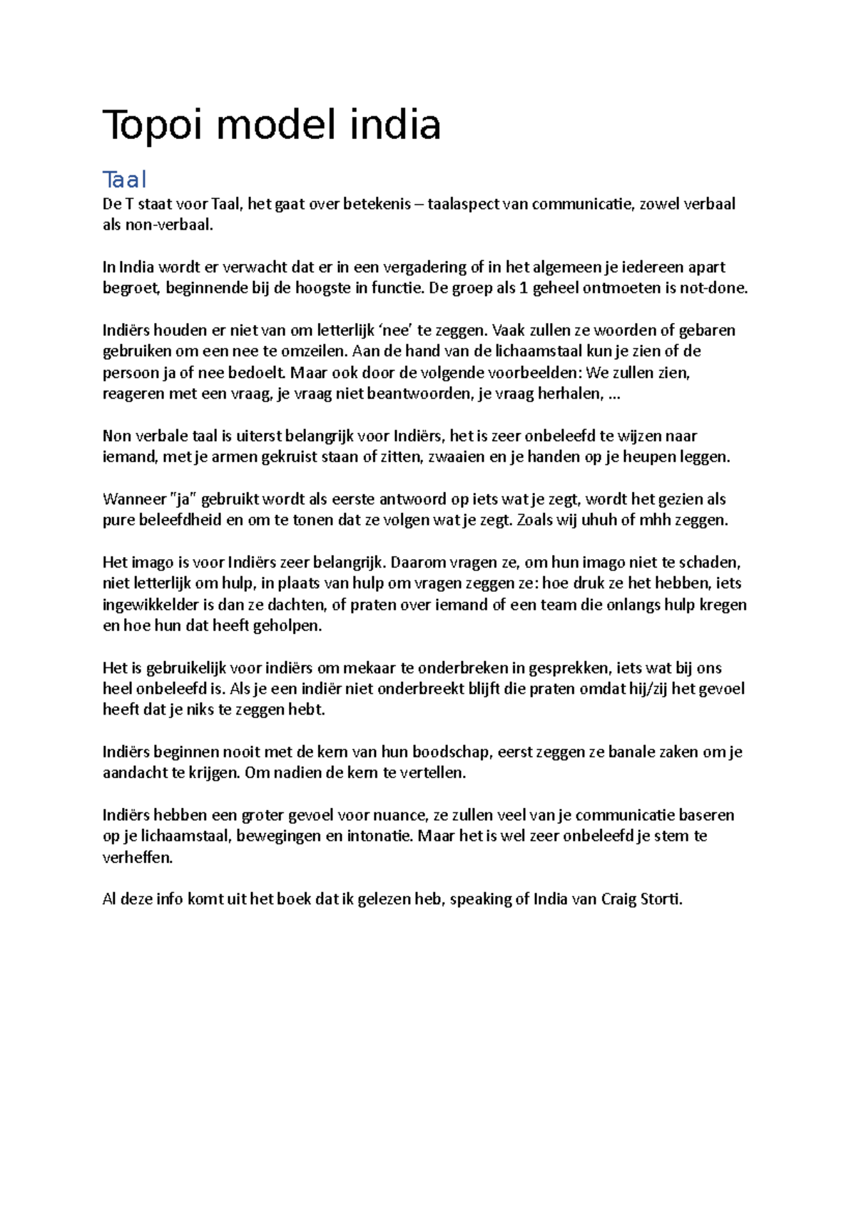 Topoi india - Topoi model india Taal De T staat voor Taal, het gaat ...