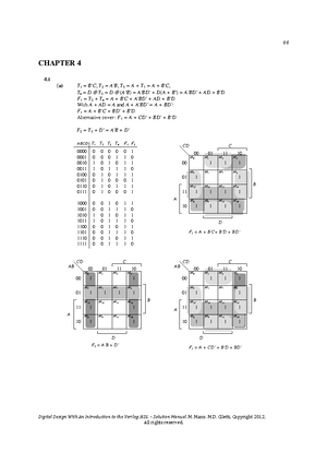 Exercises Solution Chapter 3 - Digital Design With An Introduction to the Verilog HDL – Solution ...